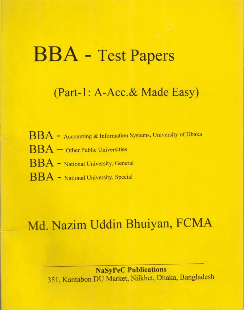 BBA-Test Papers – Nasypec Publications